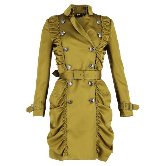 Burberry | Jackets & Coats | Burberry Ruched Doublebreasted Trench Coat ...